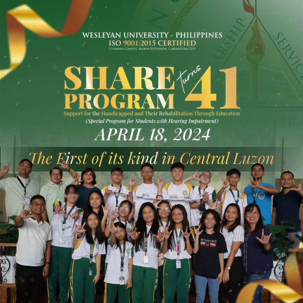 SHARE Program turns 41 – Wesleyan University Philippines
